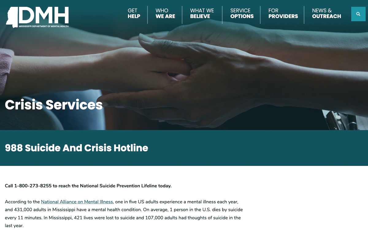 988 Suicide and Crisis Line 'Soft Launch' July 16 in Mississippi