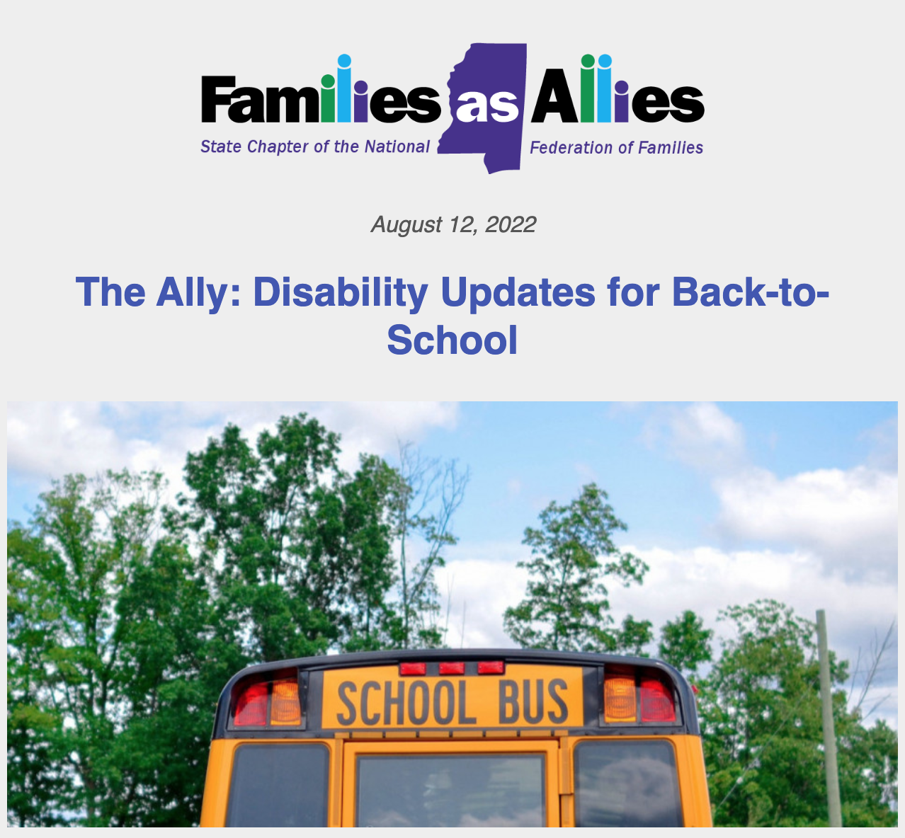 Newsletters - Families as Allies
