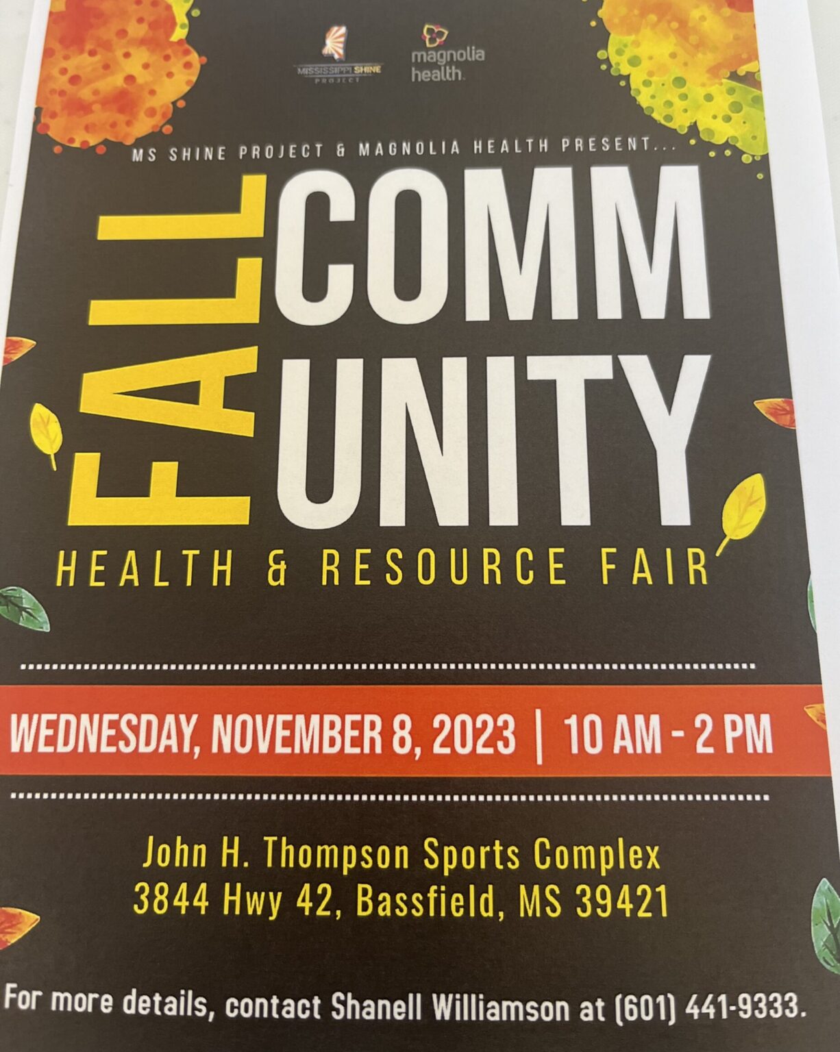 Fall Community Health & Resource Fair - Nov. 8