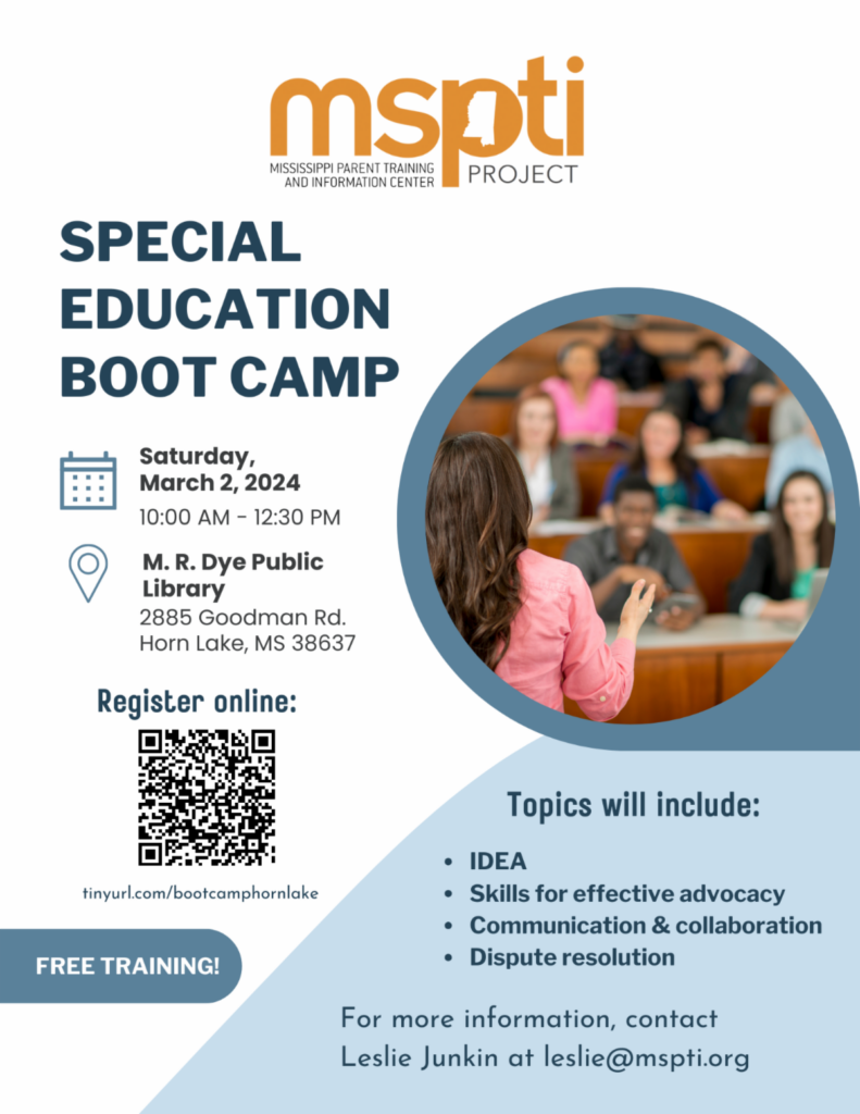 Special Education Boot Camp Horn Lake - Mar. 2