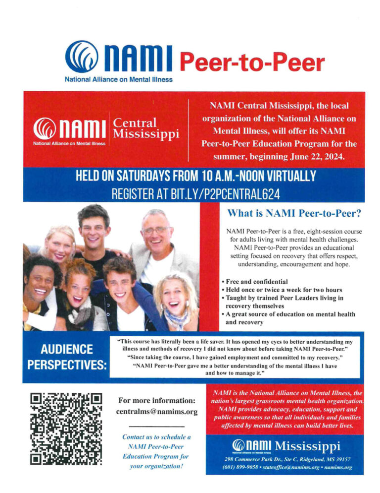 Virtual NAMI Peer-to-Peer (NAMI Central Mississippi) - June 22