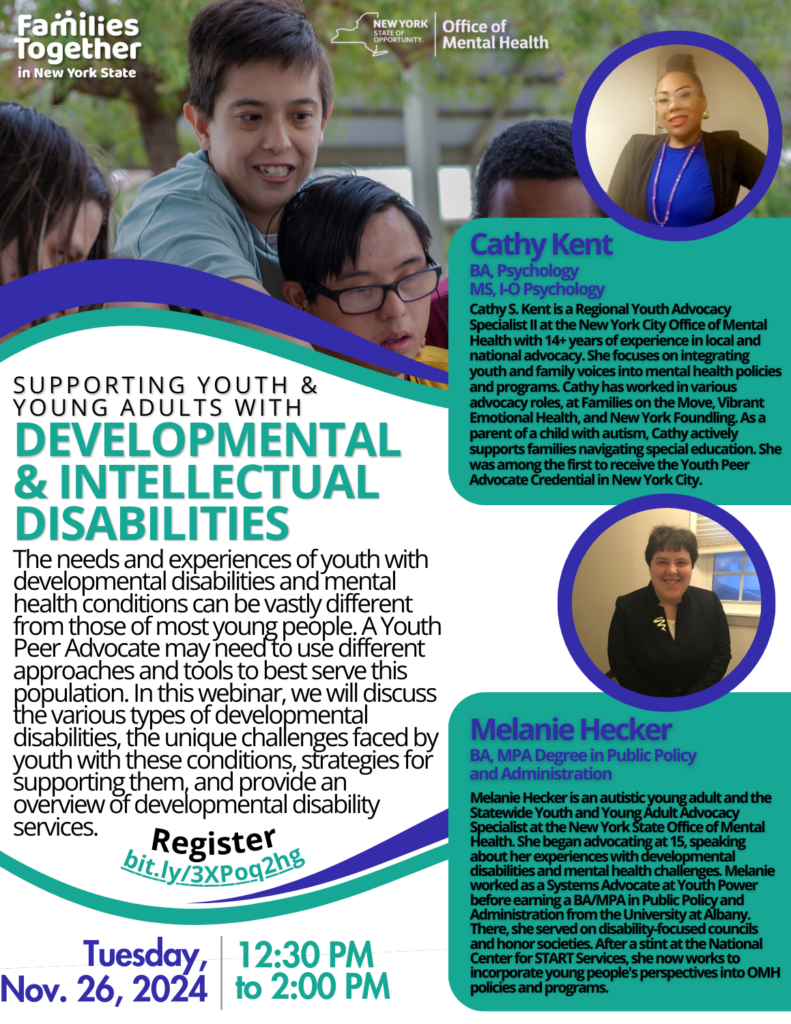 Supporting Youth and Young Adults With Developmental & Intellectual Disabilities - Nov. 26