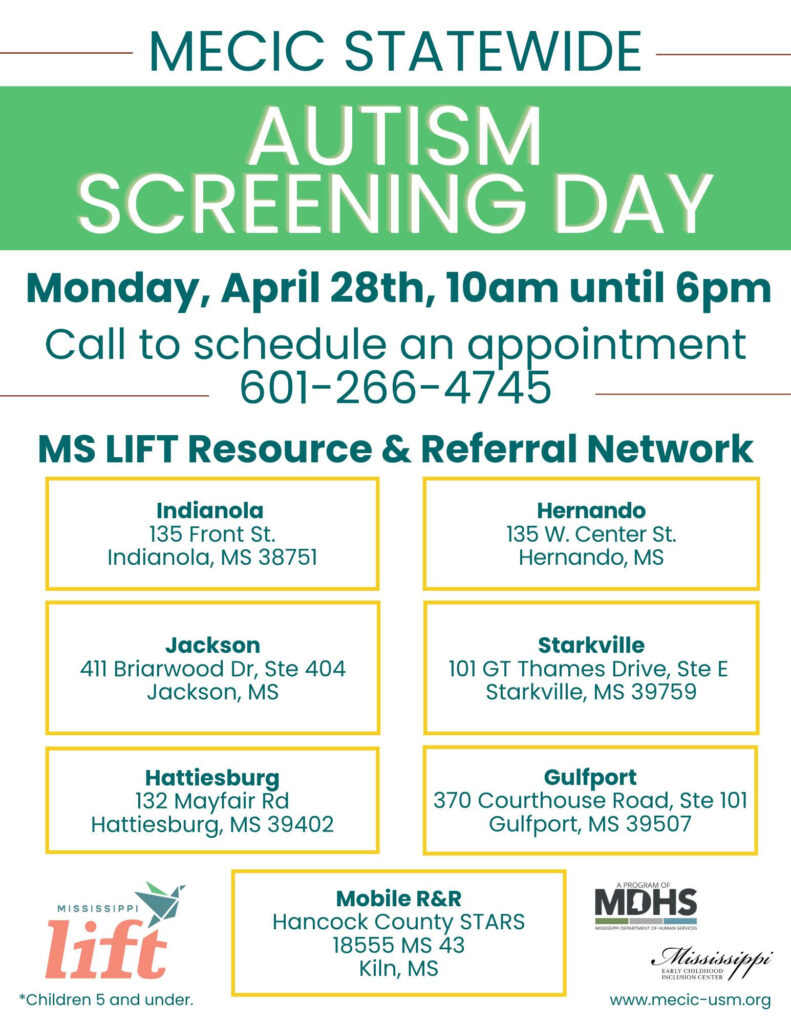 Autism Screening Day - Apr. 28