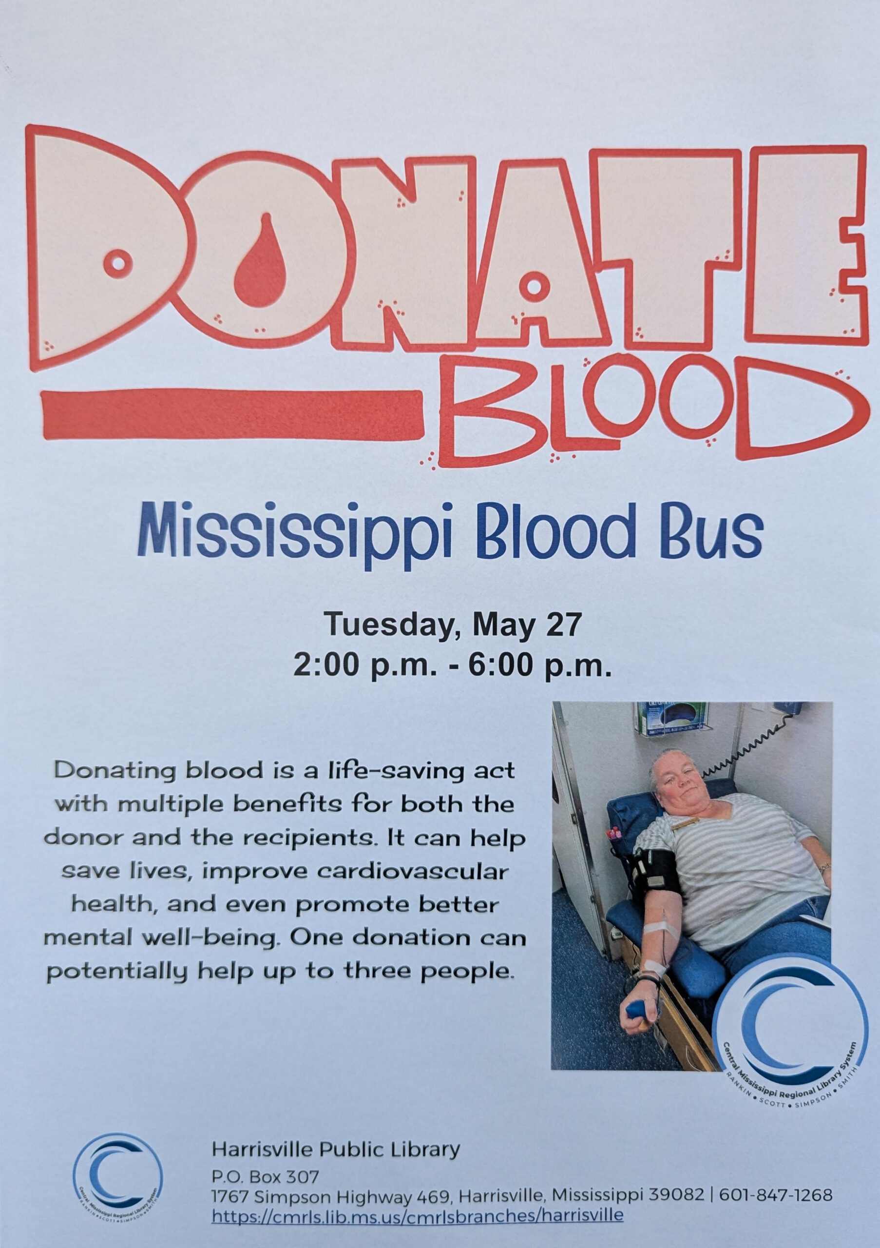 Donate Blood: Mississippi Blood Bus - May 27