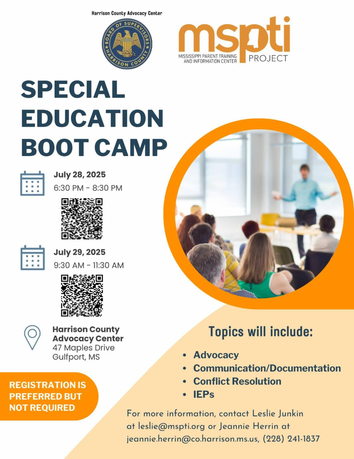 Special Education Boot Camp - Jul. 28