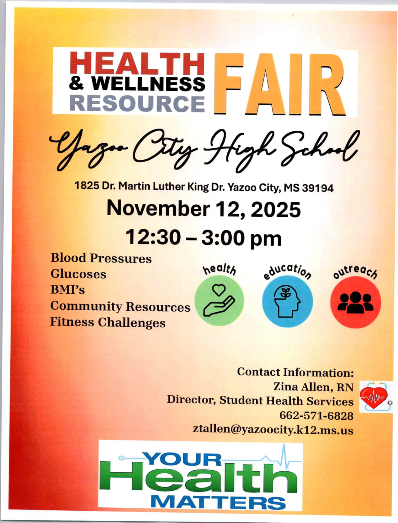 Health & Wellness Resource Fair - Nov. 12
