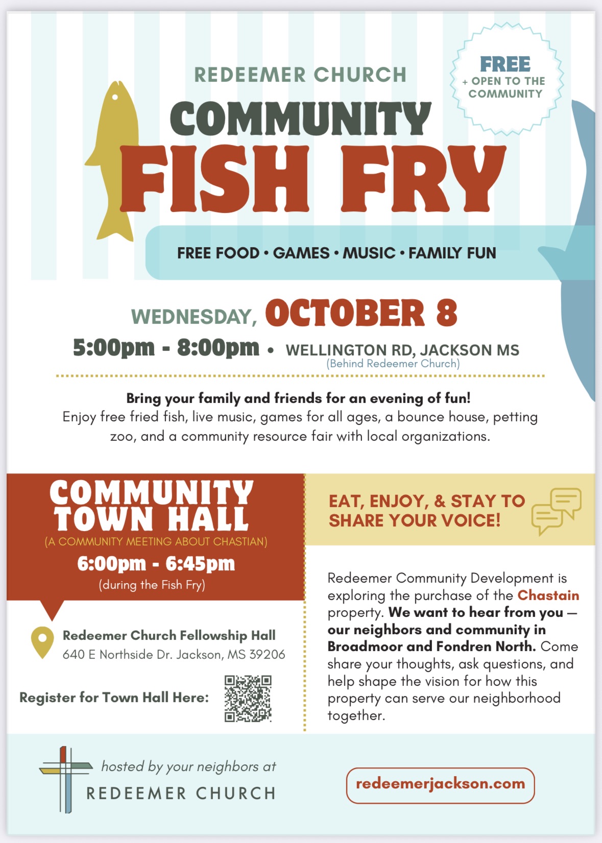 Redeemer Community Fish Fry - Oct. 8