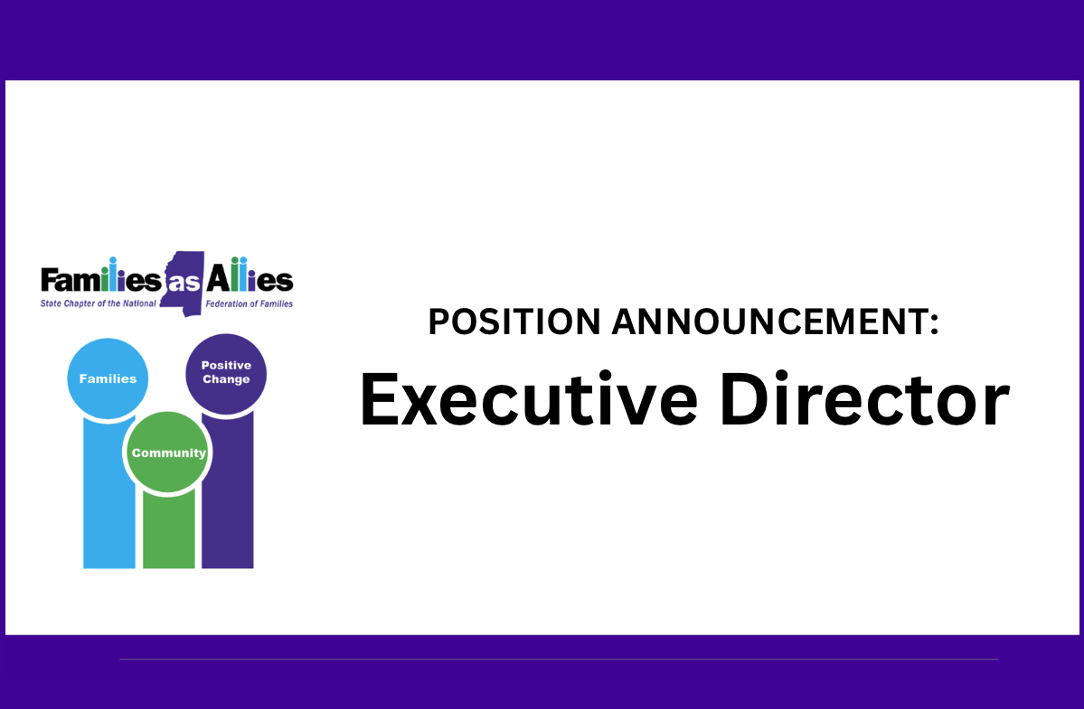 Position Announcement: Executive Director, Families as Allies